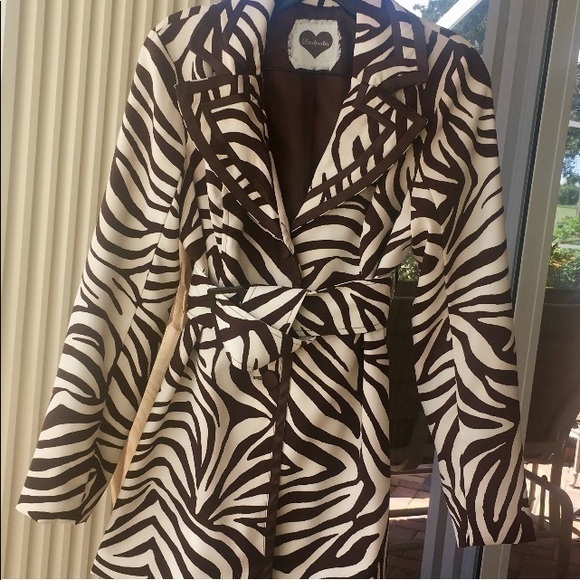 Soulmates | Jackets & Coats | Soulmates Animal Print Zebra Trench Coat ...